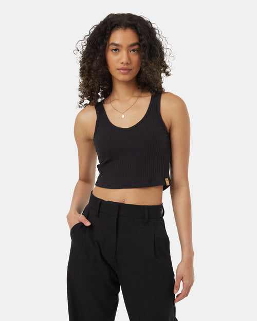 Womens Cropped Fitted Tank | Organic Cotton