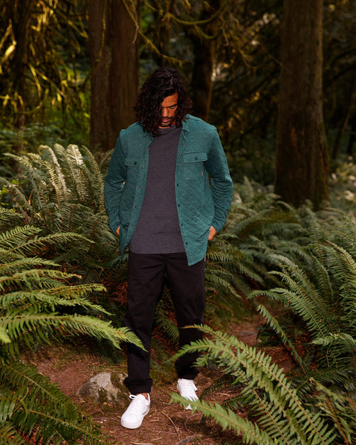 Mens Quilted Colville Shacket | Recycled Materials