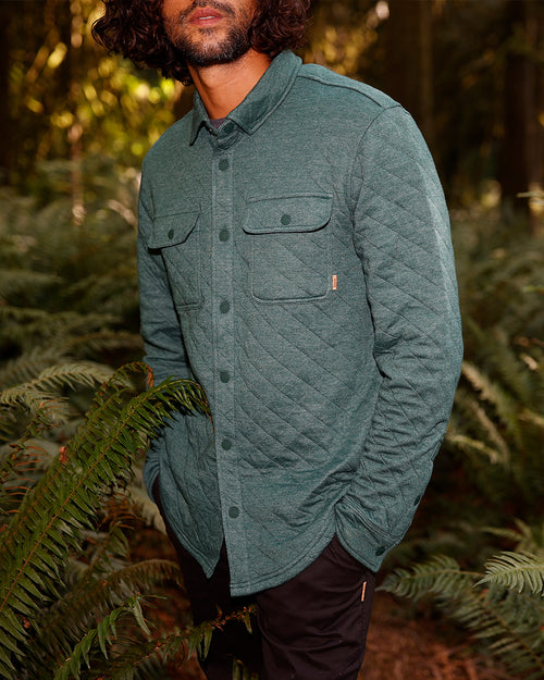 Mens Quilted Colville Shacket | Recycled Materials