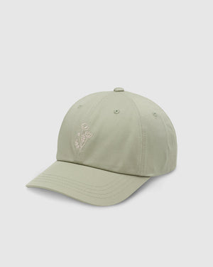 Ungendered Flower Embroidery Peak Hat | Organic Cotton