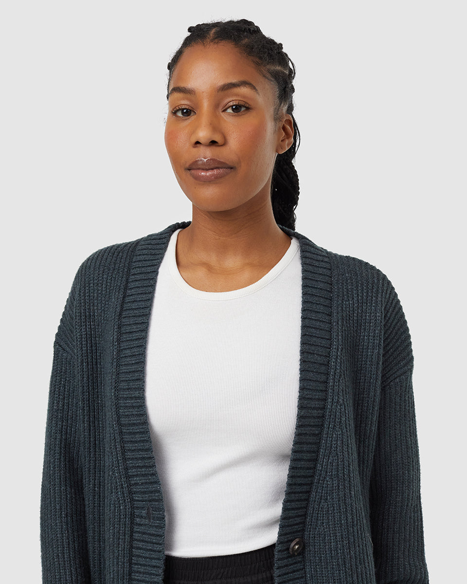Womens Highline Oversized Button Cardigan
