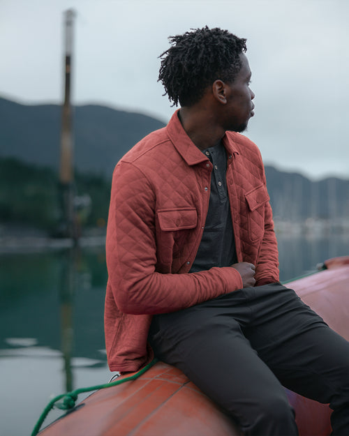 Mens Quilted Colville Shacket | Recycled Materials