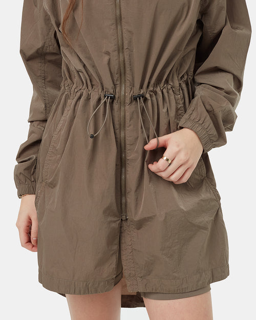 Womens Recycled Nylon Long Jacket | Recycled Nylon