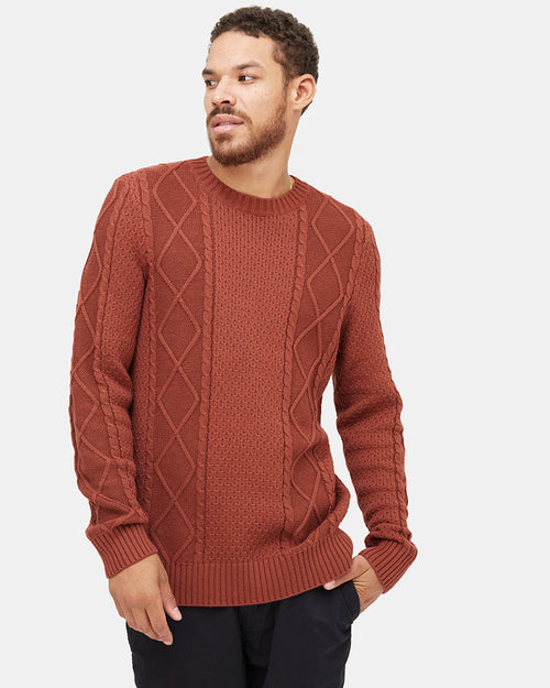 Mens Highline Cable Crew | Organic Cotton