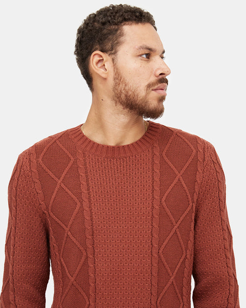 Mens Highline Cable Crew | Organic Cotton