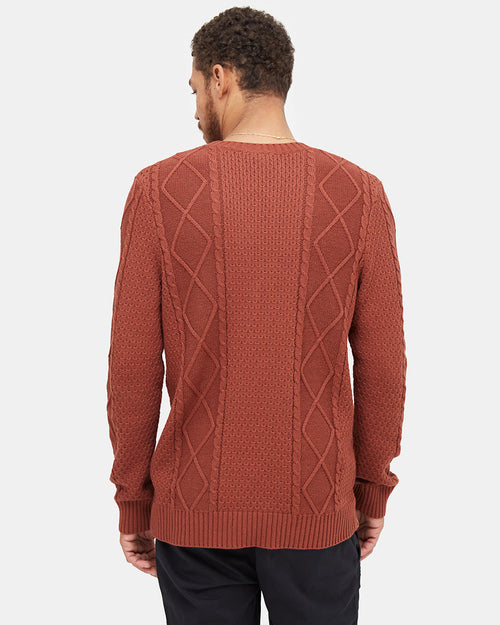 Mens Highline Cable Crew | Organic Cotton